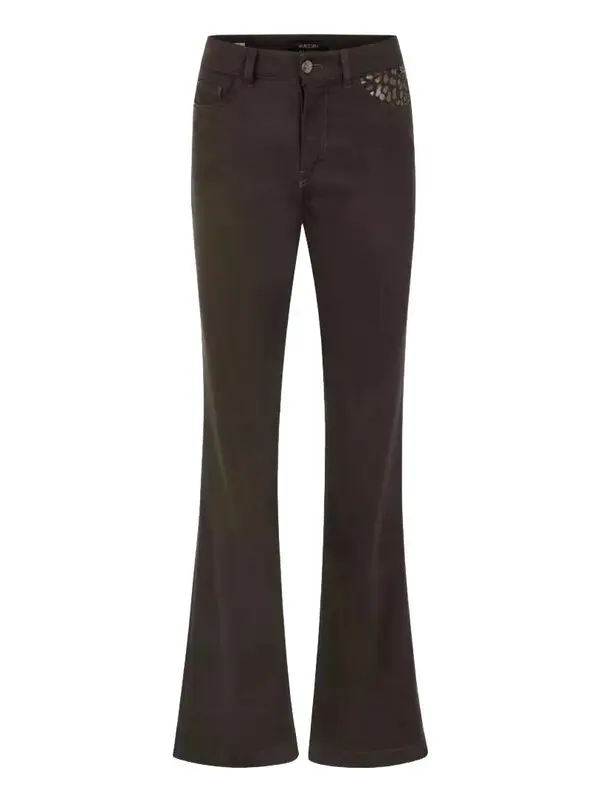 MARCCAIN Faro Leopard-print Flared Trousers - Brown