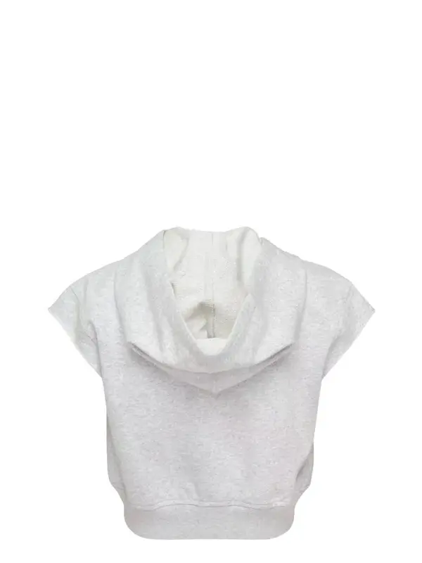 Alexander Wang Zip-up Short-sleeve Hoodie - Grey