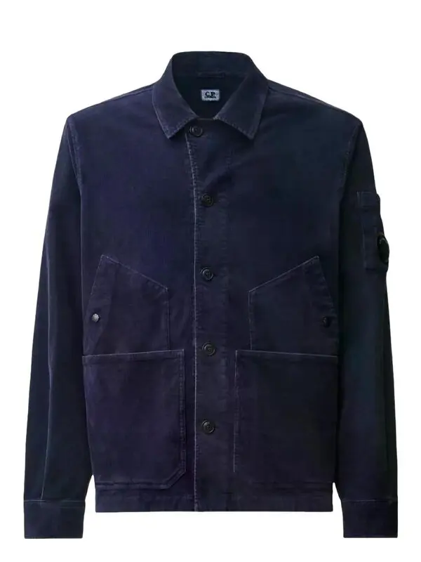 C.P. COMPANY Lens-detail Button-fastening Jacket - Blue