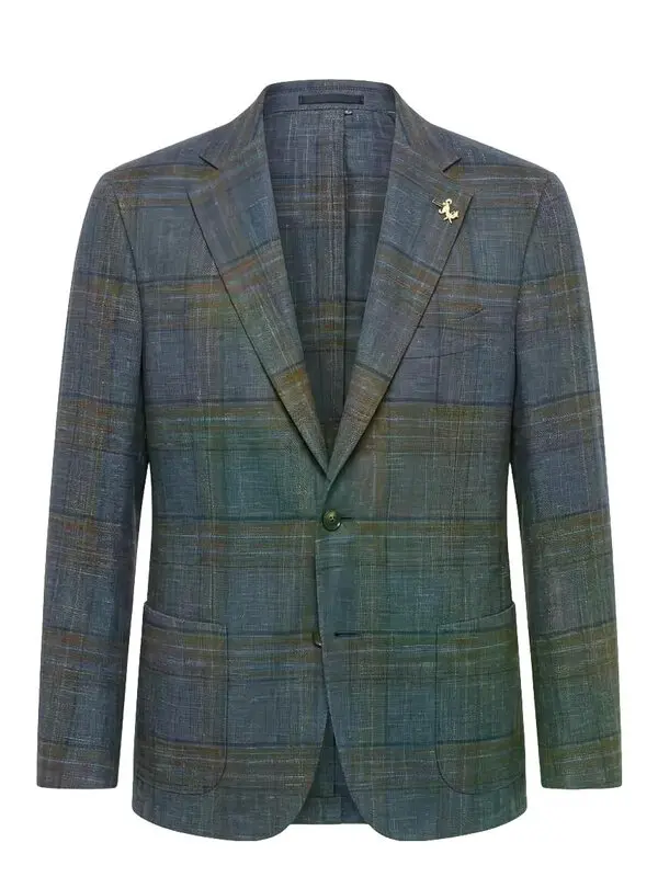 TOMBOLINI Zero Gravity Checked Blazer - Blue