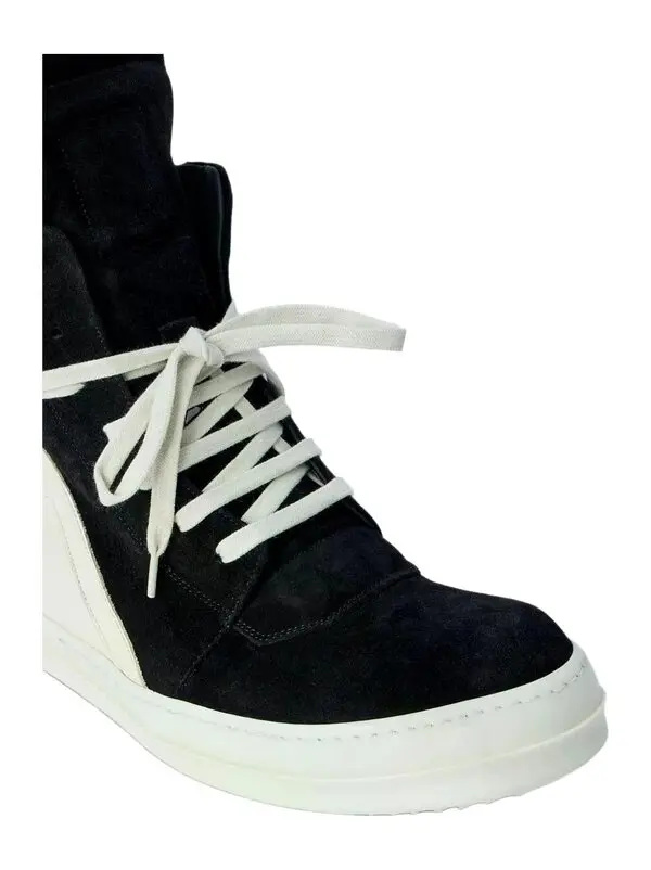 Rick Owens Paneled High-top Sneakers - Black