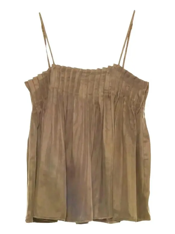 ELEH Spaghetti Strap Square Neck Top - Neutrals