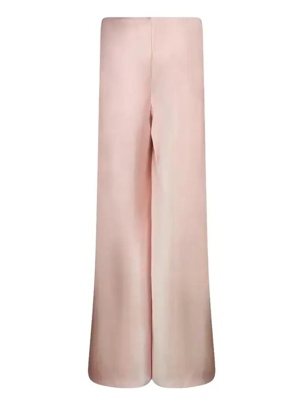 Norma Kamali Satin Palazzo Pants - Pink