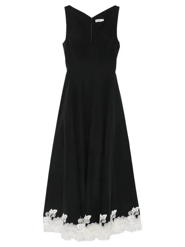 Simkhai Mira Lace-trim Midi Dress - Black