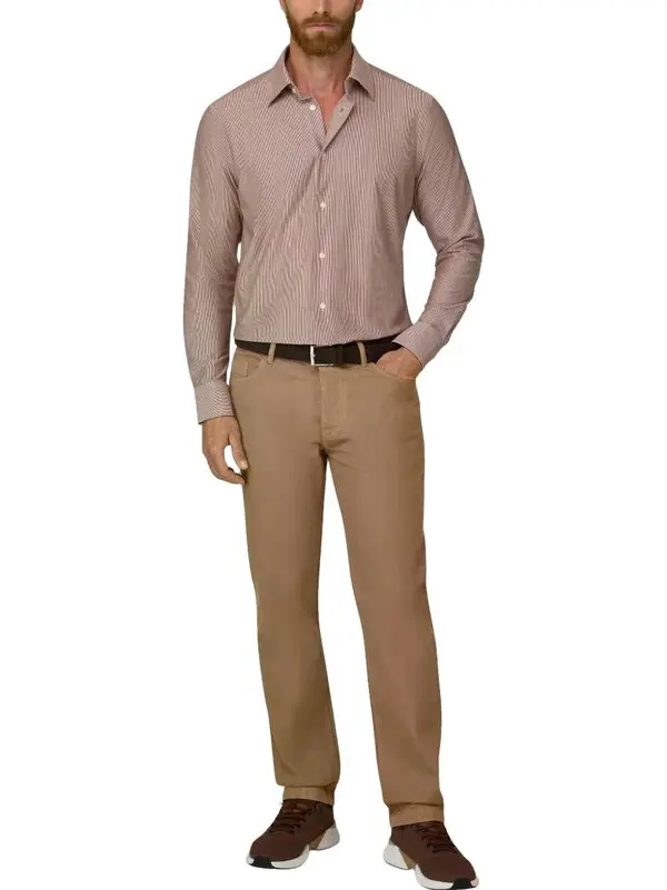 Boggi Milano Stretch Cotton Denim Jeans - Neutrals