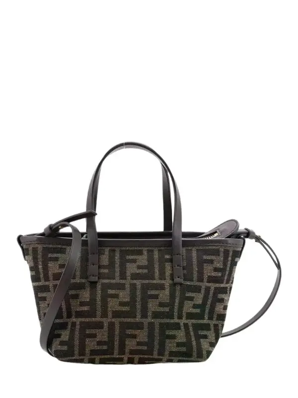 Fendi Roll Ff Fabric Mini Tote Bag - Brown