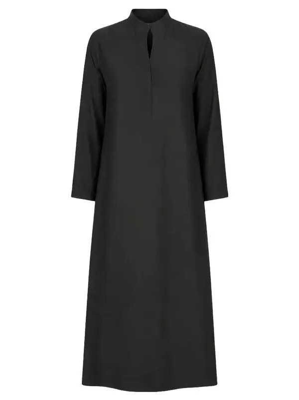 Ter Et Bantine Band-collar Midi Dress - Black