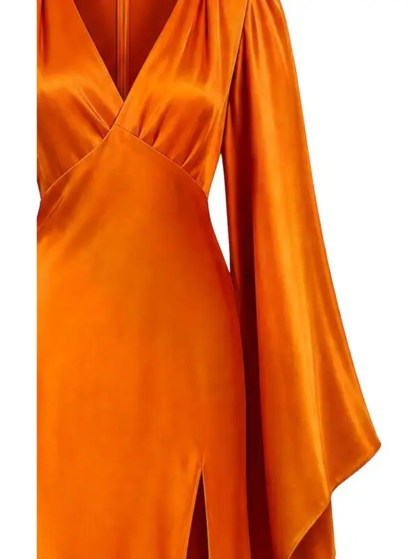 NEMA Satin Maxi Dress - Orange