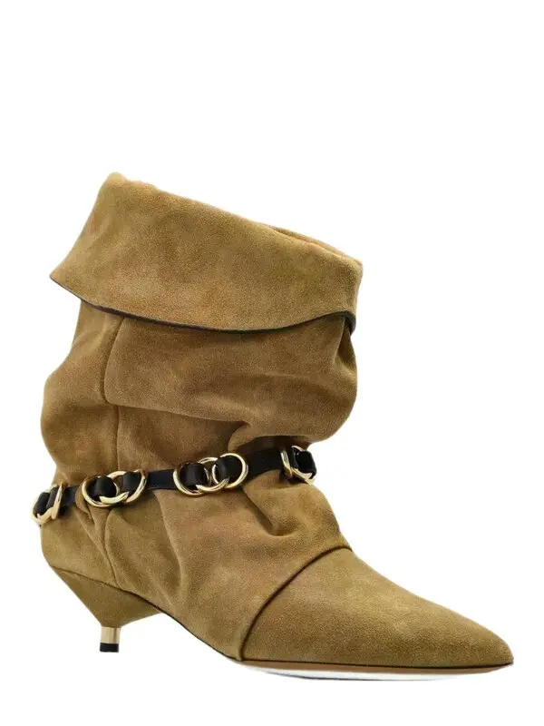 Isabel Marant Étoile Edrik Rings Slouchy Ankle Boots - Neutrals