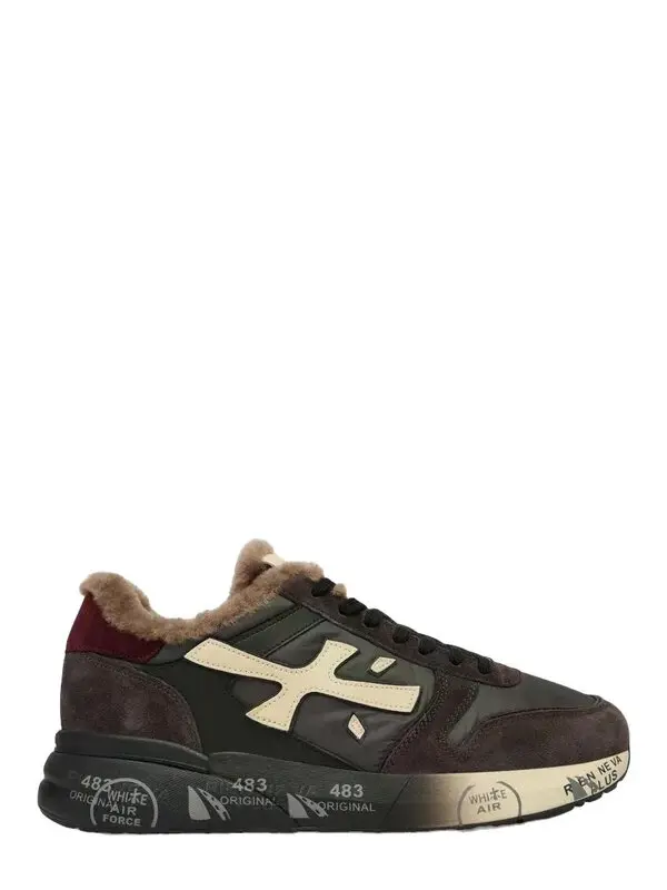 Premiata Mick Shearling-lined Leather Sneakers - Brown