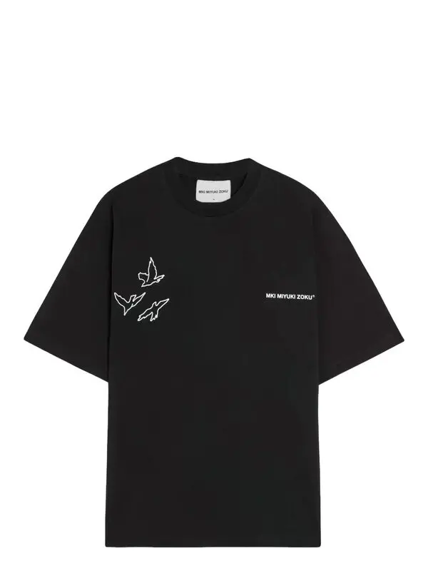 MKI MIYUKI ZOKU Flight Graphic-print T-shirt - Black