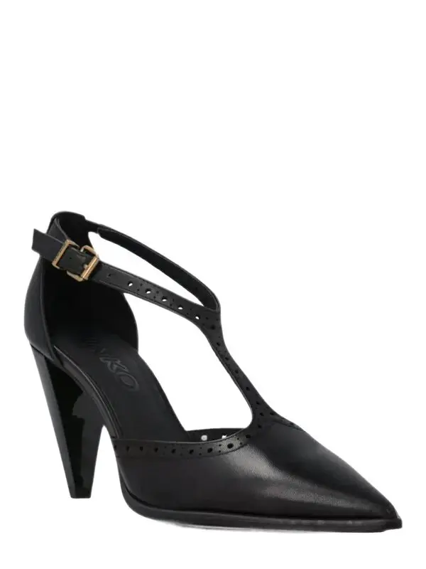 Pinko Brogue Detail T-bar Pumps - Black