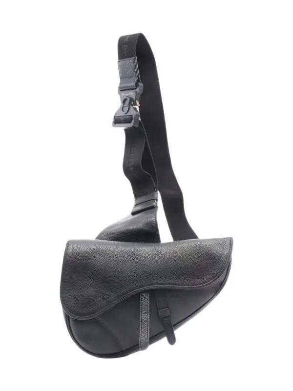 Dior Saddle Leather Belt Bag - Black