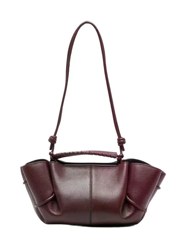 Hereu Arta Leather Shoulder Bag - Red