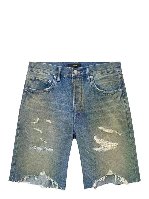 PURPLE BRAND Distressed P059 Shorts - Blue