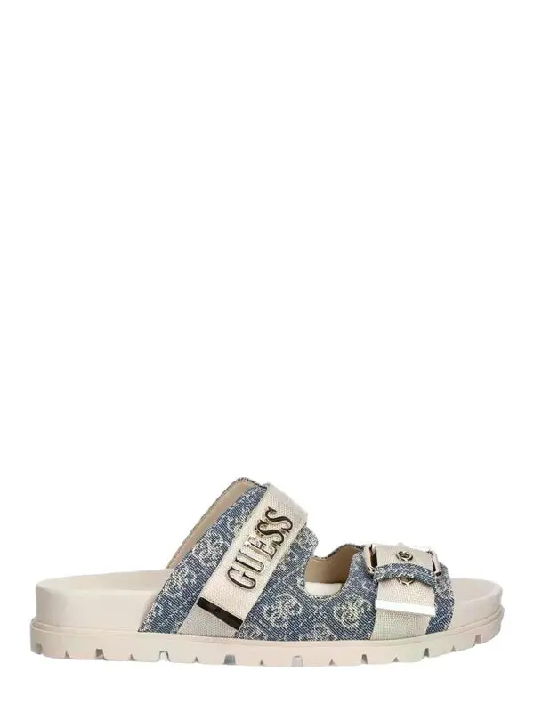 Guess Logo-print Buckle-fastening Sandals - Blue