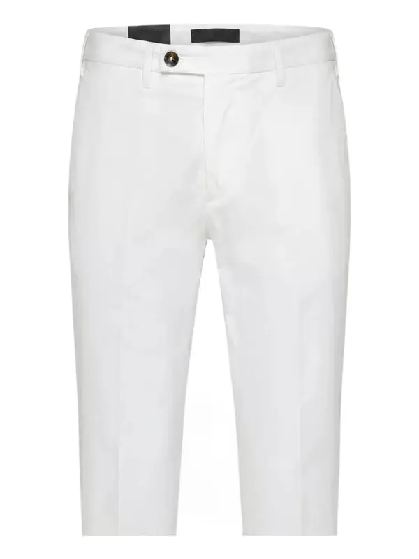 MICHAEL COAL Tailored Pressed Crease Trousers - White