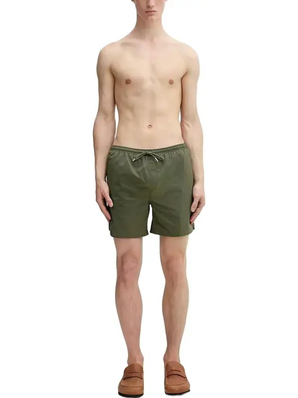 Filling Pieces Logo-embroidered Drawstring Swim Shorts - Green