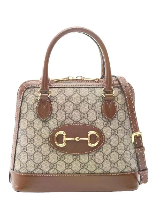 Gucci 1955 Horsebit Supreme Top Handle Bag - Brown