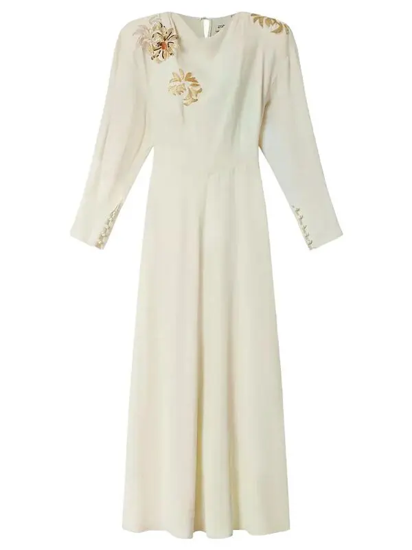 Isabel Marant Étoile Samsha Dress With Fireworks Embroidery - Neutrals