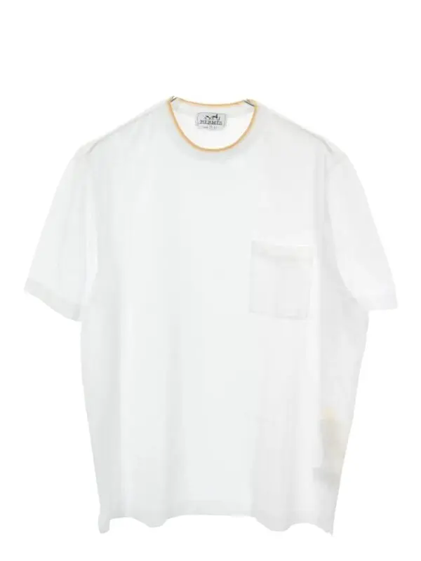 Hermès Embroidery Pocket T-shirt - White