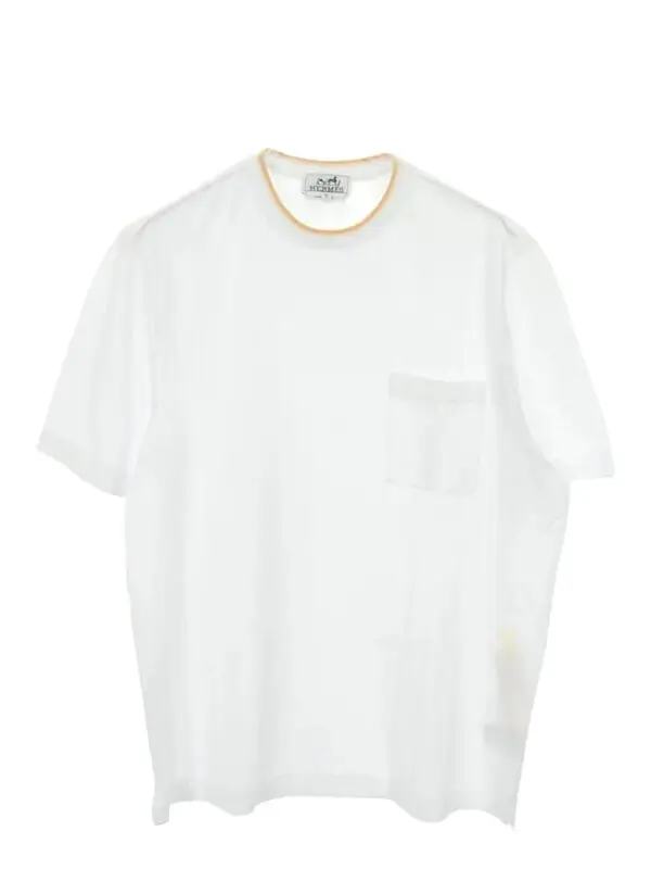 Hermès Embroidery Pocket T-shirt - White