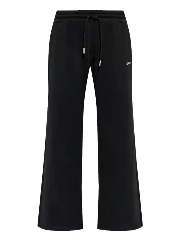 Off-White Logo Detail Drawstring Track Pants - Black