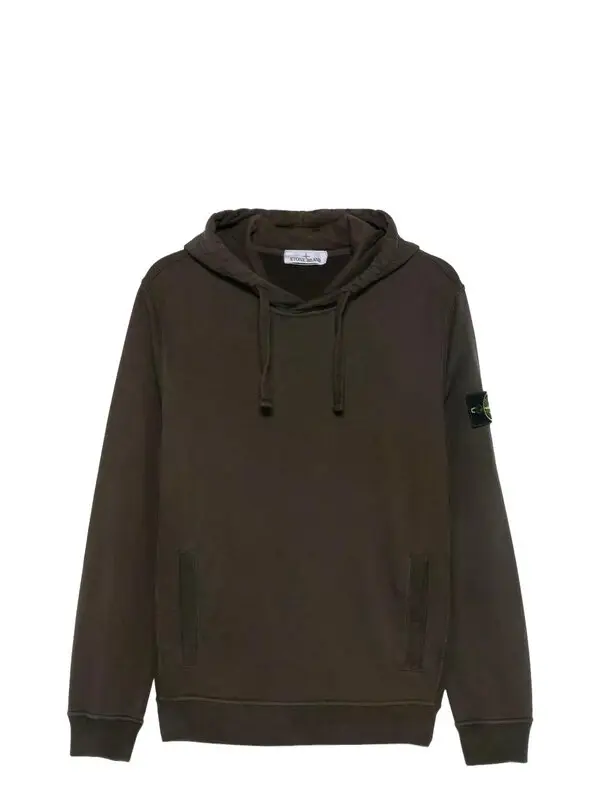 Stone Island Compass Patch Hoodie - Green