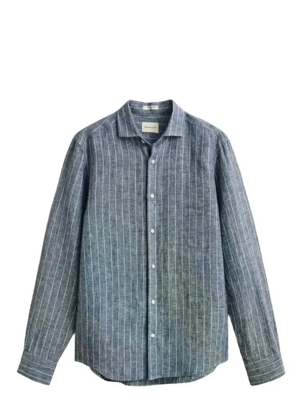 Gant Striped Linen Shirt - Blue