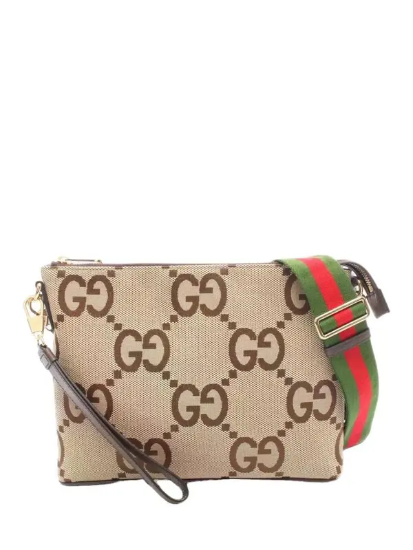 Gucci Jumbo Gg Messenger Bag - Neutrals