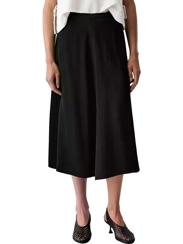 Marc O'polo High-waisted A-line Midi Skirt - Black