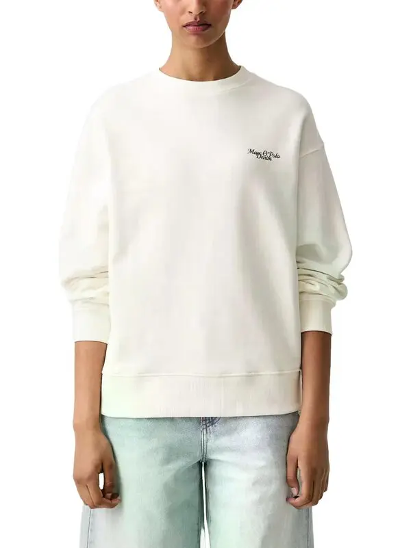 Marc O'polo Graphic Print Crew Neck Sweatshirt - White
