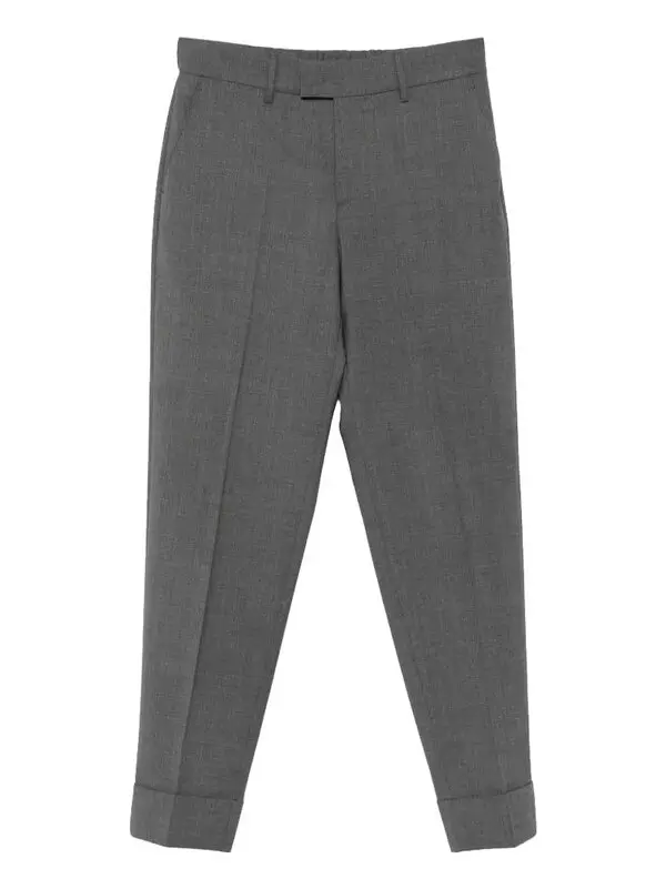 BERWICH Tailored Trousers With Turned-up Hem - Grey