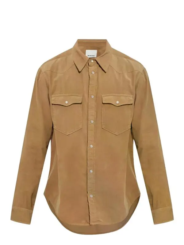 MARANT Vasco Corduroy Shirt - Neutrals