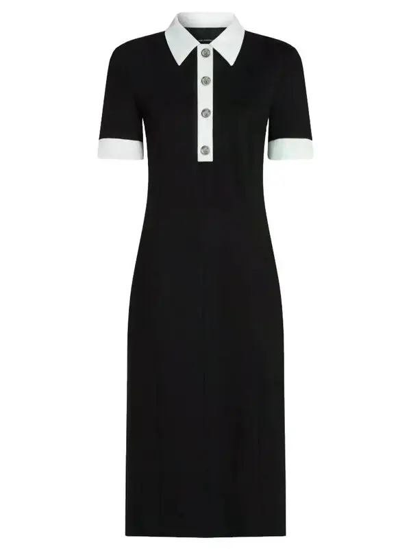 Karl Lagerfeld Contrast Collar Dress - Black