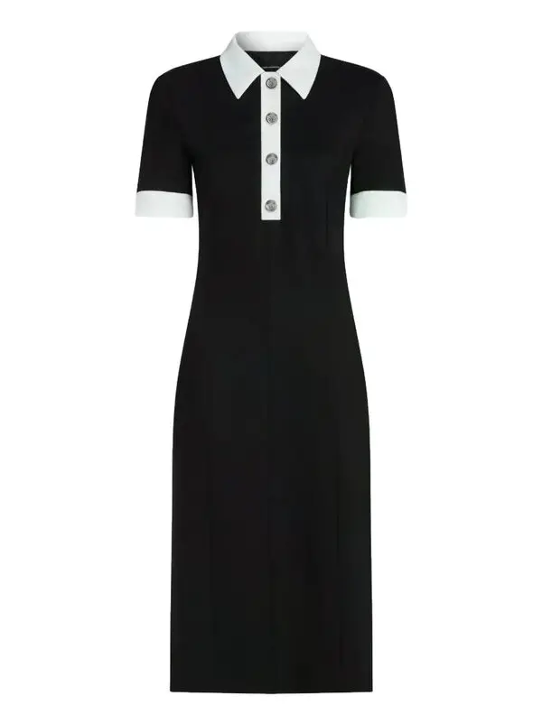 Karl Lagerfeld Contrast Collar Dress - Black