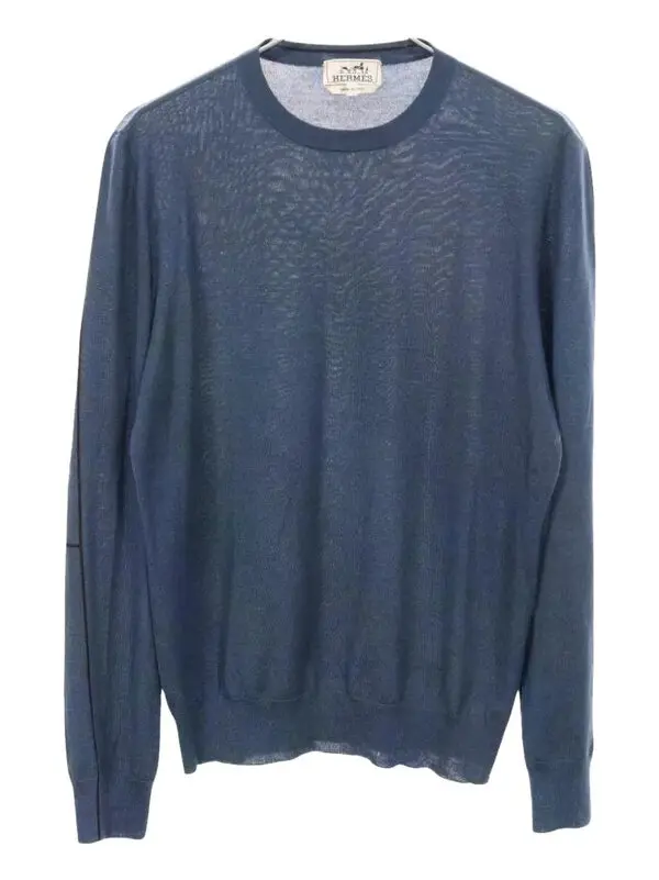 Hermès Long Sleeve Crew Neck Pullover - Blue
