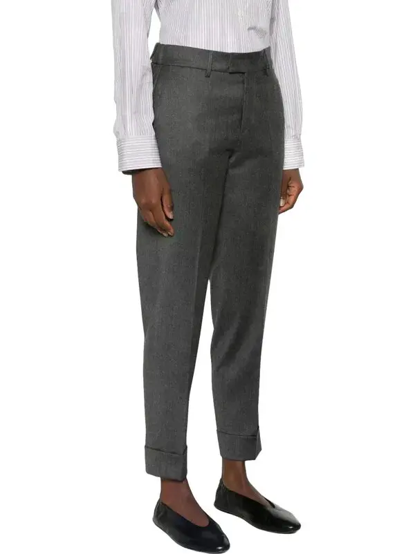 BERWICH Alice Pressed-crease Turn-up Trousers - Grey