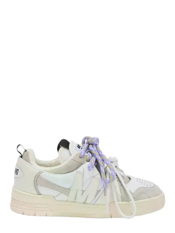 Moschino Patch Panelled Sneakers - White