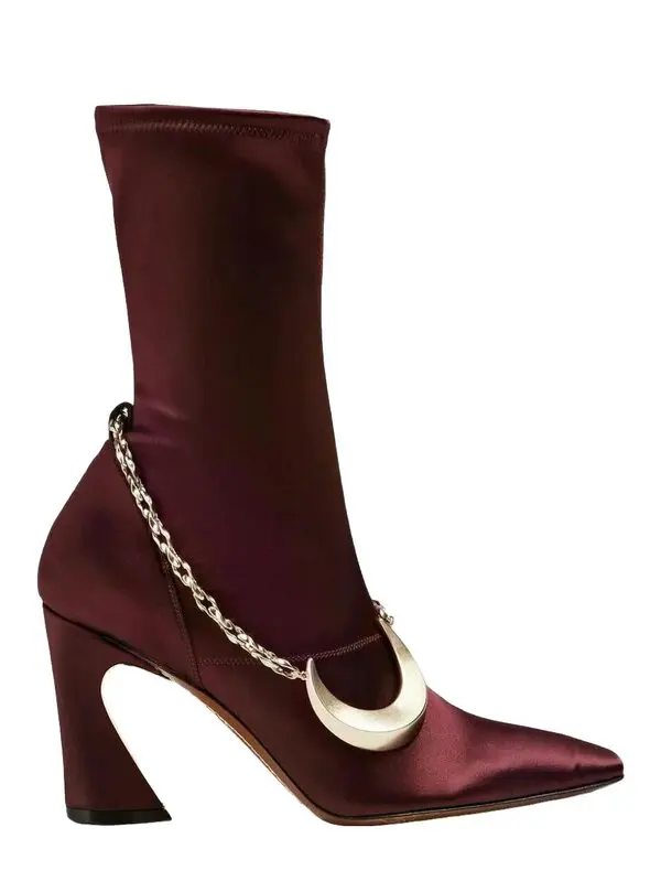 Zimmermann Chain-detail Ankle Boots - Red
