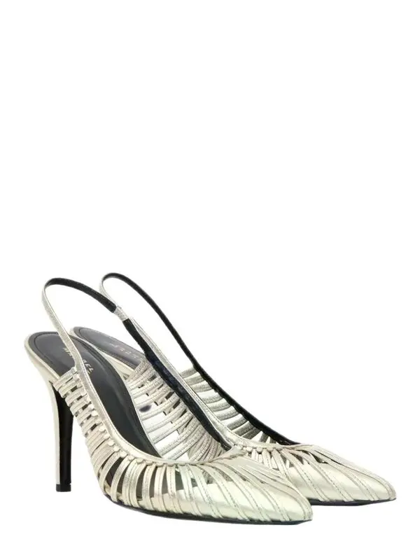 Isabel Marant Étoile Pysma Metallic Lambskin Slingback Pumps - Gold