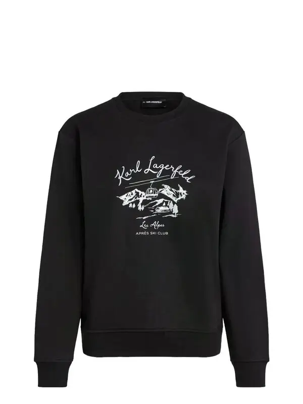 Karl Lagerfeld Après Ski Club Graphic Sweatshirt - Black