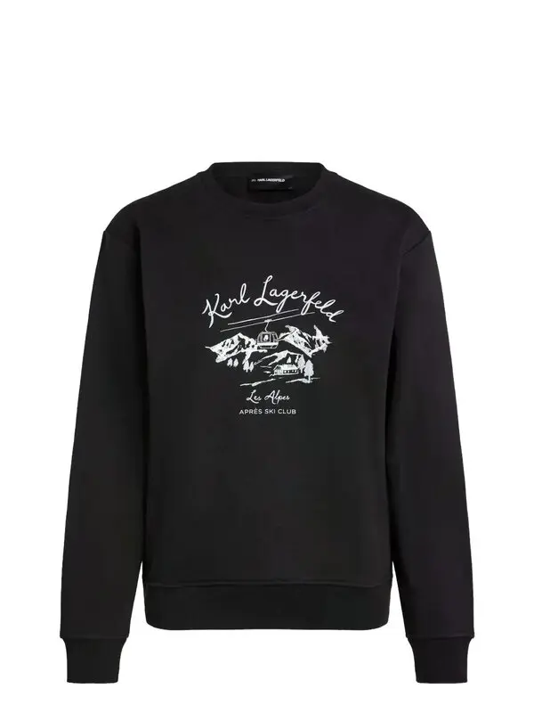 Karl Lagerfeld Après Ski Club Graphic Sweatshirt - Black