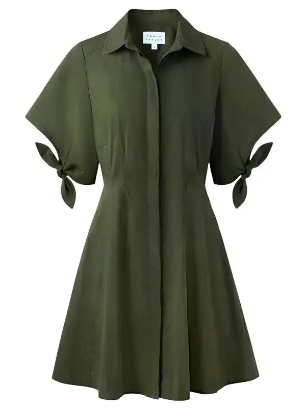 Tanya Taylor Corinna Tie-cuff Dress - Green