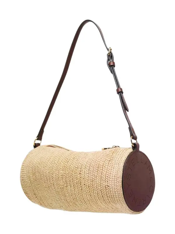 Stella McCartney Logo Barrel Shoulder Bag - Neutrals