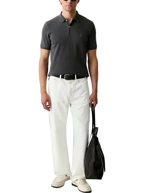 Marc O'polo Logo-embroidered Polo Shirt - Grey
