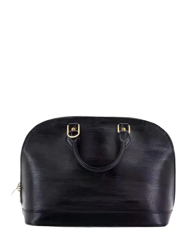 LOUIS VUITTON Vintage Alma Handbag Epi Leather Pm Satchel - Black