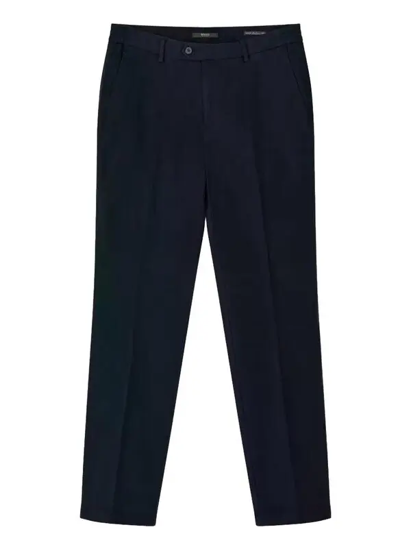 Boggi Milano Stretch Cotton Tencel Trousers - Blue