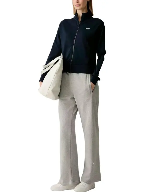 Guess Embroidered Zip-up Track Jacket - Blue