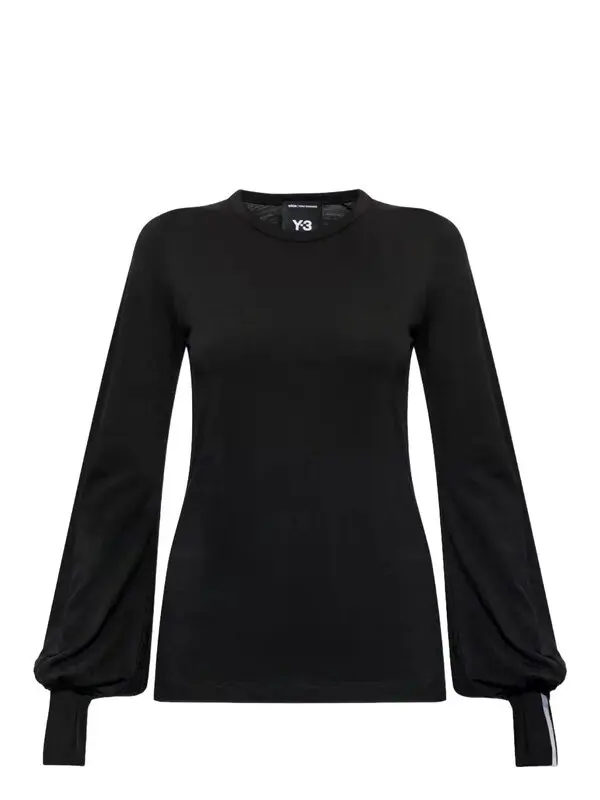 Y3 Puffed-sleeve Long-sleeve T-shirt - Black